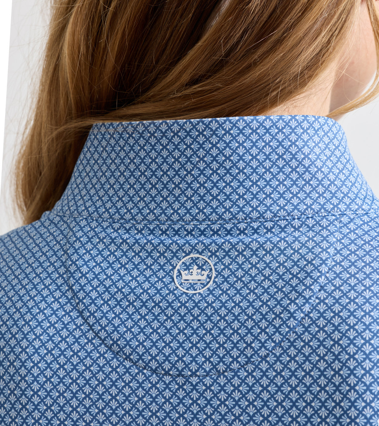 Perth Palmetto Palms Performance Quarter-Zip Windsor Blue